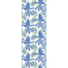 Vinyltapete queence "Riley", blau, B:0,9m L:2,5m, Vinyl, Tapeten, 90x250cm, selbstklebend, kinderleichte Anbringung,, Sticker
