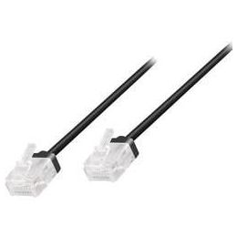 LogiLink CQ3083U RJ45 Netzwerkkabel, Patchkabel CAT 6a U/UTP 7.50 m Schwarz extrem d&uuml;nn, hochflexibel, Flammwidrig, Halogenfrei 1 St.