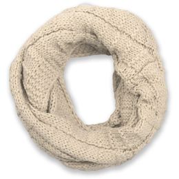Strickschal styleBREAKER "Strick Loop mit Karomuster", Damen, beige, Obermaterial: 100% Viskose CV., Modisch, Modet&uuml;cher