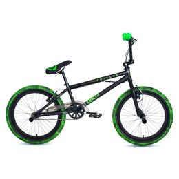 BMX-Rad CHILLIZ "XB.02" Gr. 25, schwarz, gr&uuml;n, schwarz, Fahrr&auml;der, Kinder, 25cm, 20 Zoll (50,80cm) hinten: 20 Zoll (50,80cm)