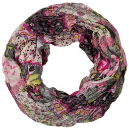 Loop styleBREAKER "Loop mit Blumen Paisley Muster", Damen, grau, Obermaterial: 100% Viskose CV., Modisch, Modet&uuml;cher Loop