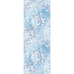 Vinyltapete queence "Milana", blau, B:0,9m L:2,5m, Vinyl, Tapeten, 90x250cm, selbstklebend, kinderleichte Anbringung,, Sticker