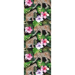 Vinyltapete queence "Tropico", bunt, B:0,9m L:2,5m, Vinyl, Tapeten, 90x250cm, selbstklebend, kinderleichte Anbringung,, Sticker