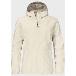 Sch&ouml;ffel Outdoorjacke SCH&Ouml;FFEL "Jacket Style Migandi WMS", Gr. 42, beige (9040, natur), Oberstoff: 100% Polyester; (Membran: Thermoplastisches Polyurethan), regular fit, hoch geschlossener Ausschnitt, Jacken Outdoorjacke