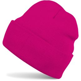 Strickm&uuml;tze styleBREAKER "Kinder Strickm&uuml;tze mit Krempe", Jungen, pink, Obermaterial: 100% Polyacryl PAN., Modisch, M&uuml;tzen Strickm&uuml;tze