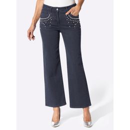 WITT Damen Jeans mit Zierperlen, dark blue, Gr&ouml;&szlig;e 40