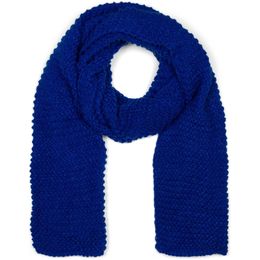 Strickschal styleBREAKER "Langer Strick Schal mit Wellen Strickmuster", Damen, blau, Obermaterial: 100% Polyacryl PAN., Modisch, Modet&uuml;cher