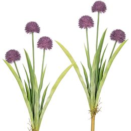 Kunstblume OTTO HOME "Vivian", lila, H:60cm, Kunststoff, Kunstpflanzen, 2er Set