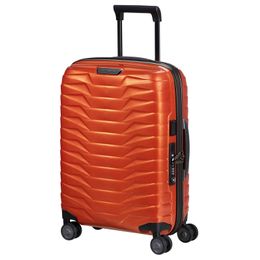 Hartschalen-Trolley Samsonite "PROXIS, verschiedene Gr&ouml;&szlig;en und Farben", Gr. B/H/T: 35cm x 55cm x 23cm 38 l, orange (flame), Polypropylen, unifarben, festlich, Koffer, arretierbares und versenkbares Druckknopf-Trolleysystem