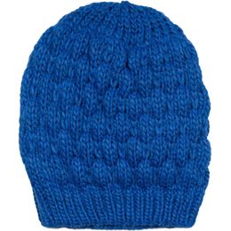 Strickm&uuml;tze styleBREAKER "Strickm&uuml;tze mit Bubblemuster", Damen, blau (royalblau), Modisch, M&uuml;tzen Strickm&uuml;tze