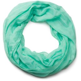 Loop styleBREAKER "Seidiger unifarbener Loop", Damen, gr&uuml;n (mint), Obermaterial: 100% Viskose CV., Modisch, Modet&uuml;cher Loop