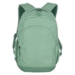 Laptoprucksack Travelite "KICK OFF Reiserucksack", Gr. B/H/T: 31cm x 45cm x 16cm, gr&uuml;n (salbei), Polyester, unifarben, Basic, Rucks&auml;cke Laptoprucksack