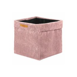 Aufbewahrungsbox LYCCE "Aufbewahrungskorb Faltbare Aufbewahrungsbox Cord 1P 1er Pack", rosa (puderrosa), B:33cm H:31cm T:33cm, Obermaterial: 90% Polyester PES. 10% Nylon NY., Aufbewahrungsboxen, Aufbewahrungsbox