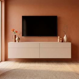 Lowboard "Essentials, TV-Board, TV-Kommode, TV-Schrank, TV-M&ouml;bel", kaschmir, B:222cm H:55cm T:42cm, Holzwerkstoff, MDF, LeGer Home by Lena Gercke, Sideboards, Lowboard, Breite: 222 cm, UV lackiert, Push-to-open-Funktion