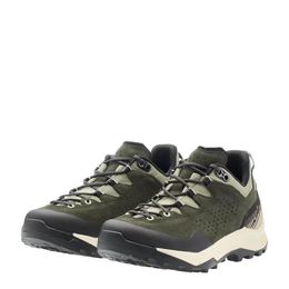 Wanderschuh Lowa "Lowa EXPLORER GTX LO WS", Damen, Gr. 39, dunkelgr&uuml;n, panna, Leder, Textil, Schuhe Wanderschuh, wasserdicht dank Gore-Tex Membrane, mit Vibram Sohle