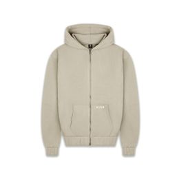 Sweatjacke DROPSIZE "Dropsize Herren Super Heavy Blank Zip-Hoodie", Herren, Gr. L, coconutmilk, 70% Baumwolle, 30% Polyester, unifarben, Sweatjacken Sweatjacke