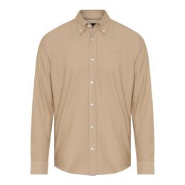 Businesshemd BOSS "ROAN", Herren, Gr. L, N-Gr, open beige286, Web, Obermaterial: 100% Baumwolle, unifarben, slim fit h&uuml;ftbedeckend, 1-Knopf-Manschette mit Schlitz, Hemden, Langarm, Button-Down-Kragen, slim fit