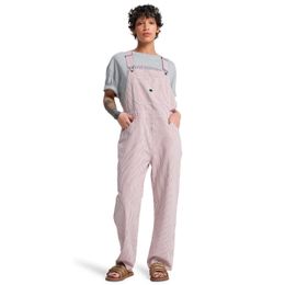 Latzkleid Quiksilver "Angua Stripes", Damen, Gr. XL, US-Gr&ouml;&szlig;en, burnt russet stripe, Obermaterial: 100% Walkfrottier;, Kleider