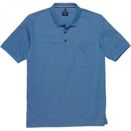 Poloshirt MARVELIS, Herren, Gr. XL, rauchblau, Jersey, Obermaterial: 57% Baumwolle, 43% Polyester, regular fit normal, B&uuml;ndchen, Shirts