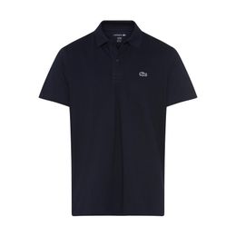 Poloshirt Lacoste, Damen, Gr. 3, marine, Feinripp, Obermaterial: 57% Baumwolle, 32% Polyester, 11% Elasthan, unifarben, regular fit normal, Rundhals, Rippstrickb&uuml;ndchen, Shirts, Polokragen, Regular Fit, Feinripp-Qualit&auml;t