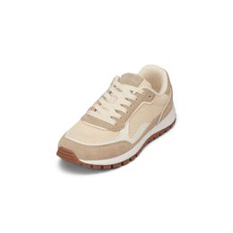 Marc O'Polo Sneaker MARC O'POLO "aus softem Veloursleder", Damen, Gr. 41, dusty sand, Obermaterial: 50% Leder, 50% Polyester, unifarben, Schuhe Sneaker