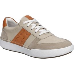 Sneaker Josef Seibel "Claire 27, sand-kombi", Herren, Gr. 37, beige (sand, kombi), Obermaterial: 100% Rindsleder Leather cow., Schuhe Sneaker
