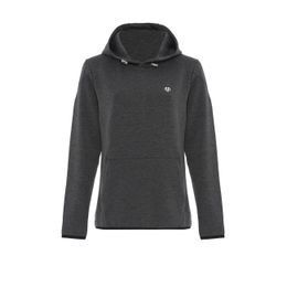 Kapuzenpullover MOROTAI "MOROTAI Damen MOROTAI Sakura Travel Hoodie", Damen, Gr. M, dunkelgrau, 50% Polyester, 40% Modal, 10% Elasthan, mehrfarbig, slim fit, ohne Ausschnitt, Pullover Kapuzenpullover