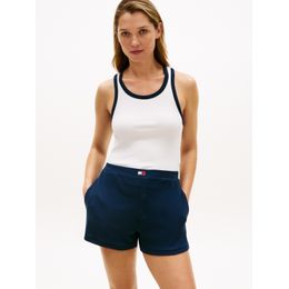 Tanktop, Damen, Gr. L (40), ecru, Rippware, Obermaterial: 57% Baumwolle, 38% Polyester, 5% Elasthan, Tommy Hilfiger Underwear, schmal normal, tiefer Rundhals, Tops Tanktop, Heritage geripptes Lounge-Top mit Racerback