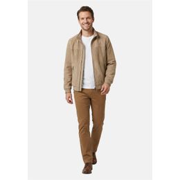 Outdoorjacke Cabano "Passetta", Herren, Gr. 25, sand, 100% Polyester, unifarben, kurz, hoch geschlossener Ausschnitt, Jacken Outdoorjacke, mit Strickbundeinsatz
