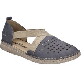 Slipper Josef Seibel "Sofie 44, jeans", Damen, Gr. 38, blau (jeans), Obermaterial: 100% Rindsleder Leather cow., Schuhe Slipper