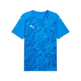 Fu&szlig;balltrikot Puma "TEAMFINAL GRAPHIC JERSEY", Herren, Gr. XL, electro royal, Puma wei&szlig;, Puma team royal, Interlock, Obermaterial: 100% Polyester, bedruckt, slim fit normal, V-Ausschnitt, Trikots Fu&szlig;balltrikot, mit V-Ausschnitt, Kurzarmdesign, sportlicher Stil, schmale Passform