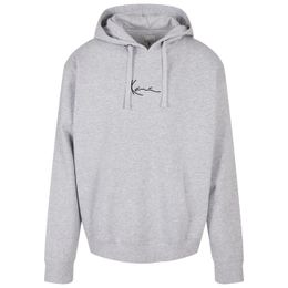 Sweatshirt Karl Kani "Karl Kani M&auml;nner KKMQ32061GRY Small Signature Hoodie ash grey", Herren, Gr. XL, grau, 80% Baumwolle, 20% Polyester, Sweatshirts Sweatshirt