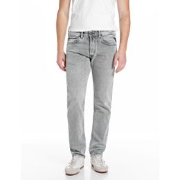 Straight-Jeans Replay "GROVER", Herren, Gr. 33, L&auml;nge 32, light grau, Denim/Jeans, Obermaterial: 100% Baumwolle, straight fit lang, Jeans Straight-Jeans, in vielen verschiedenen Waschungen, mit Stretch