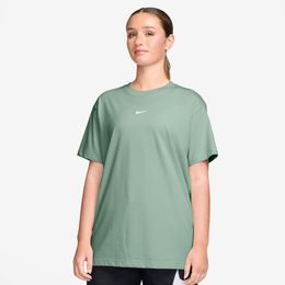 T-Shirt Nike Sportswear "W NSW CLASSIC SS TEE", Damen, Gr. M, steam, Jersey, Obermaterial: 100% Baumwolle, normal, Rundhals, Shirts T-Shirt, sportliche Passform, Kurzarm, Rundhalsausschnitt