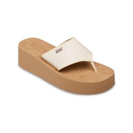 Sandale Roxy "Sunset Dreams", Damen, Gr. 11(42), cream, Obermaterial:Obermaterial: 98% synthetisches PU/2% Metall, Futter: 100% synthetisches PU, Laufsohle: 100% TPR;, Schuhe Sandale