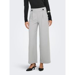 Jacqueline de Yong Jerseyhose JDY "JDYGEGGO NEW LONG PANT JRS NOOS", Damen, Gr. L (40), L&auml;nge 32, ultimate grau detail:schwarz buttons, Jersey, Obermaterial: 95% Polyester, 5% Elasthan, meliert, unifarben, relaxed fit lang, Hosen Jerseyhose, Materialmix