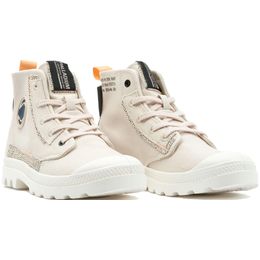 Schn&uuml;rboots Palladium "PAMPA UNDERLAYER", Damen, Gr. 38, beige (sand), Textil, Schuhe Schn&uuml;rboots, Schn&uuml;rstiefel, Schn&uuml;rstiefelette aus Canvas