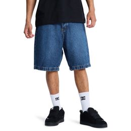 Jeansbermudas DC Shoes "Baggy", Herren, Gr. 36(XL), stone indigo, Obermaterial: 75% Walkfrottier, 25% Walkfrottier;, Jeans