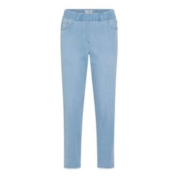 Bequeme Jeans RAPHAELA BY Brax "Style CAVINA FRINGE", Herren, Gr. 38, Normalgr&ouml;&szlig;en, hellblau, Denim/Jeans, 50% Baumwolle, 40% Lyocell, 7% Elastomultiester, 3% Elasthan, Jeans