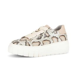 Sneaker Gabor "Sneaker low", Damen, Gr. 37,5, beige, Schuhe Sneaker