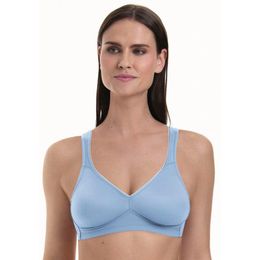 Soft-BH Rosa Faia "Twin", Damen, Gr. 100, Cup C, bel air blau, Stoff, Obermaterial: 70% Polyamid, 30% Elasthan, normal, BHs Soft-BH, ohne B&uuml;gel, verstellbare Tr&auml;ger, weich, schlicht, atmungsaktiv