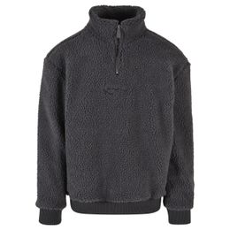 Sweatjacke Karl Kani "Karl Kani Herren KM223-058-1 Metal Signature Teddy Troyer", Herren, Gr. XL, anthrazit, 100% Polyester, unifarben, Sweatjacken Sweatjacke