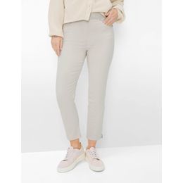 Caprihose RAPHAELA BY Brax "Style PAMINA 6/8", Damen, Gr. 40K (20), Kurzgr&ouml;&szlig;en, hellbeige, Web, 90% Baumwolle, 8% Elastomultiester, 2% Elasthan, Hosen Caprihose