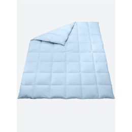 Daunenbettdecke Sannwald Gr. 2, blau, B:155cm L:200cm, 100% Baumwolle, Bettdecken