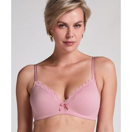 Hunkem&ouml;ller B&uuml;gelloser BH HUNKEM&Ouml;LLER "Vorgeformter BH ohne B&uuml;gel Lola", Damen, Gr. 75D, Cup D, rosa, 58% Polyamid, 25% Polyester, 17% Elasthan, BHs