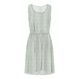 Sommerkleid Only "ONLNOVA LIFE S/L SARA DRESS", Damen, Gr. XS, N-Gr, jadeite aop:724 coffee leaf, Web, Obermaterial: 100% Viskose, bedruckt, tailliert kurz, Rundhals, Kleider Sommerkleid, Viskose, regular fit, Rundhals