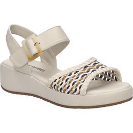 Sandale Josef Seibel "Eve 06, biscuit-multi", Damen, Gr. 36, beige (biscuit, multi), Obermaterial: 100% Rindsleder Leather cow., Schuhe Sandale