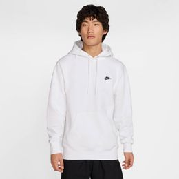Kapuzensweatshirt Nike Sportswear "M NK CLUB BB PO HOODIE", Herren, Gr. XL, wei&szlig;, wei&szlig;,, Jersey, Obermaterial: 80% Baumwolle, 20% Polyester, normal, Rundhals, Sweatshirts, mit K&auml;ngurutasche, mit angesetztem B&uuml;ndchen, ohne Verschluss