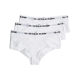 G-Star Raw Hipster G-STAR "Hipster 3 Pack", Damen, Gr. L, wei&szlig;, wei&szlig;, wei&szlig;, Obermaterial: 95% Baumwolle, 5% Elasthan, Unterhosen