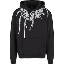 Kapuzensweatshirt K1x "K1x Herren KXM241-013-1 K1x Net Hoody", Herren, Gr. M, schwarz, 80% Baumwolle, 20% Polyester, bedruckt, Sweatshirts